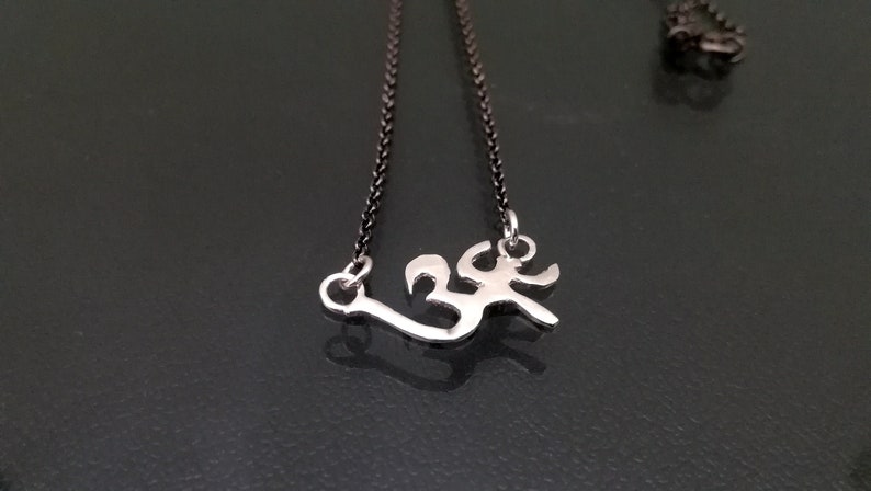 Tiny Om Necklace om 925 Sterling Silver Necklace aum Symbol - Etsy