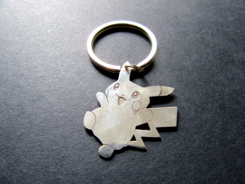 Pikachu Keychain pikachu Keyring pokemon Jewelry pokemon Charms geek ...