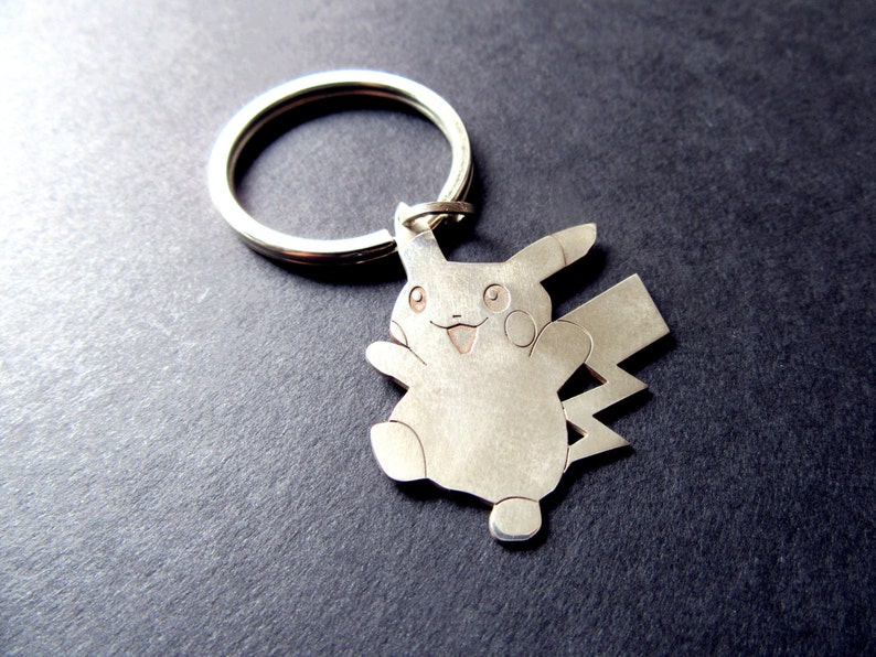 Pikachu Keychain pikachu Keyring pokemon Jewelry pokemon Charms geek ...