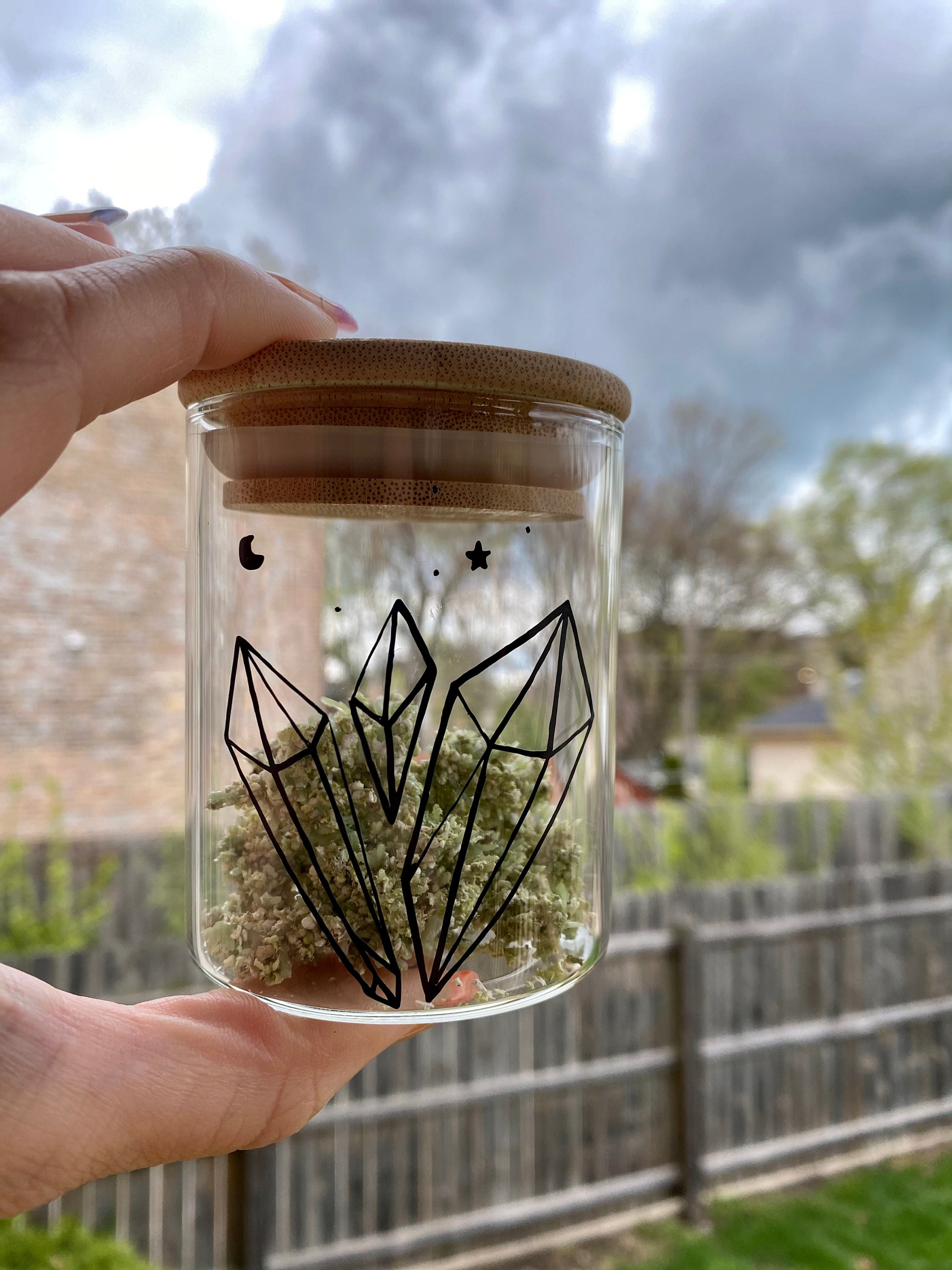 Gemstone Stash Jar Weed Stash Jar Weed Jar Stash Jar - Etsy