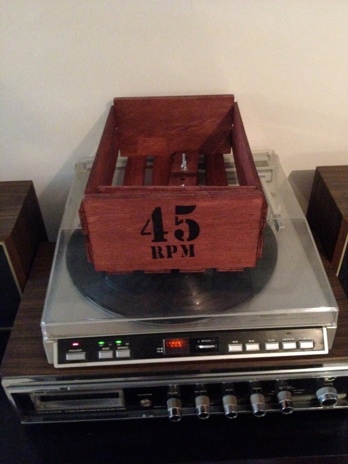 Stained 45 Crate with Customizable Lettering - Etsy