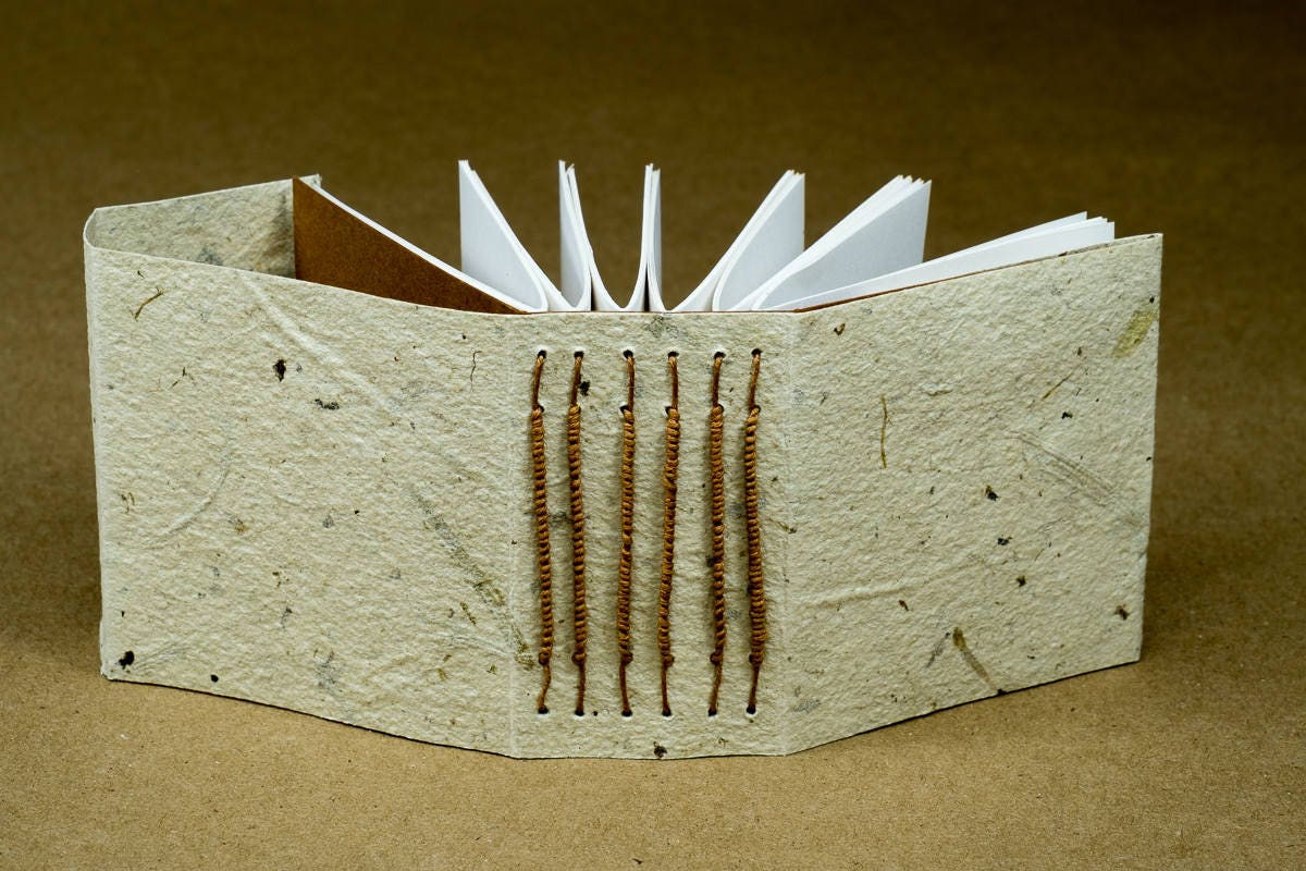 TINY TACKET BOOK | hand-made-paper cover 144 ~2.5x2.5 pages w/ clasp ...