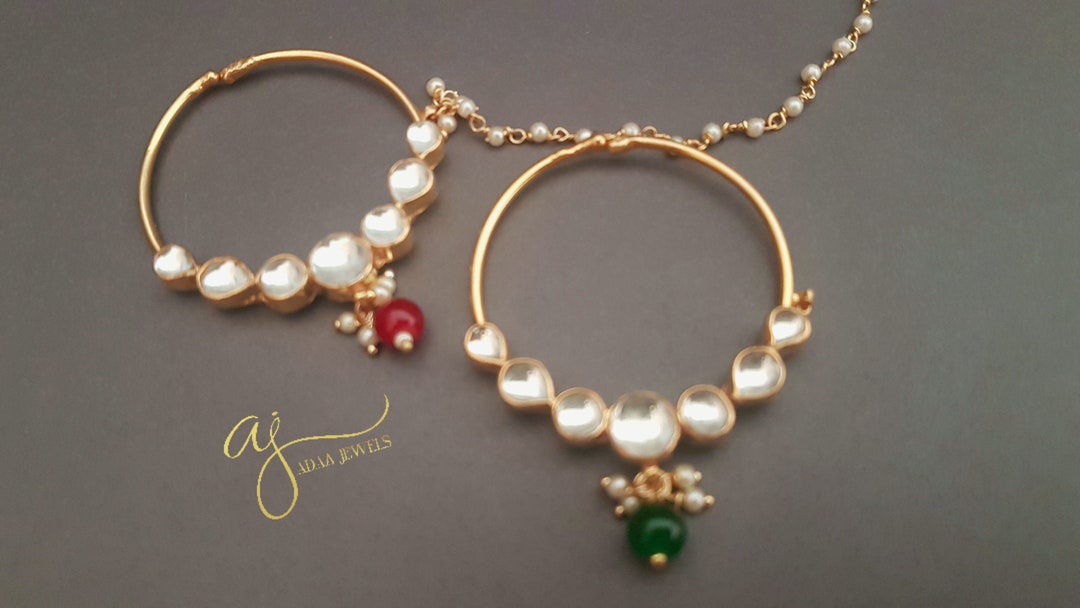 Indian Jewelry Nose Ring Sabyasachi Bridal Nath Without Piercing Clip ...