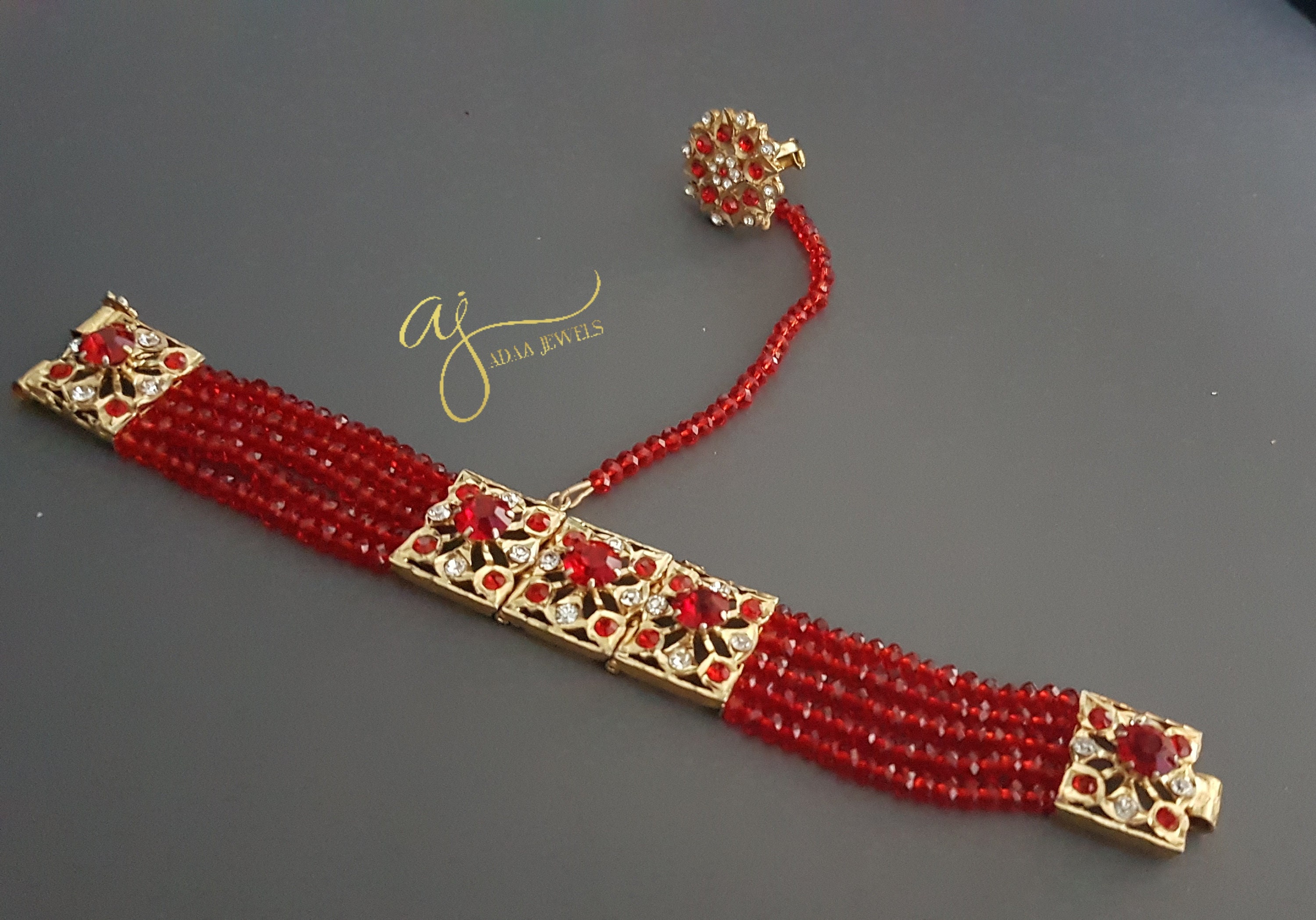 Indian Haath Phool Ek Angla Kada Bangle Bracelet Hyderabadi Jewellery ...