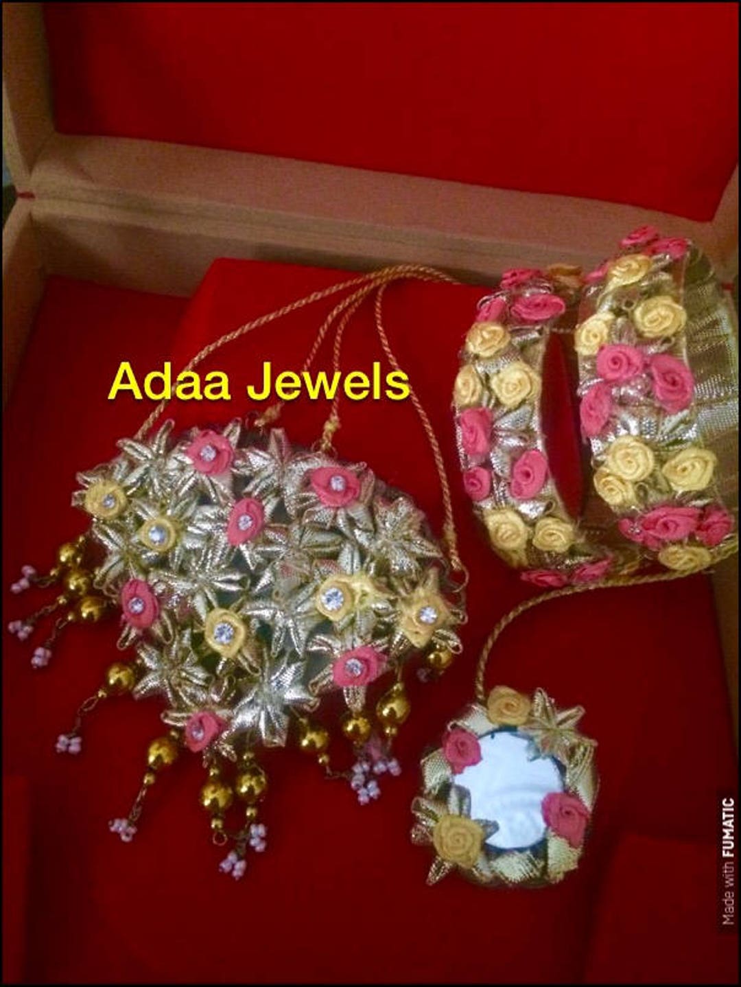 Indian Flower Jewelry Gota Jewellery Pakistani Mehndi Bridal Jewels ...