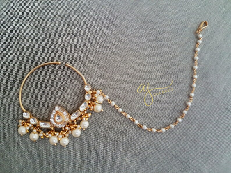 Indian Jewelry Nose Ring Sabyasachi Bridal Nath Without Piercing Clip ...