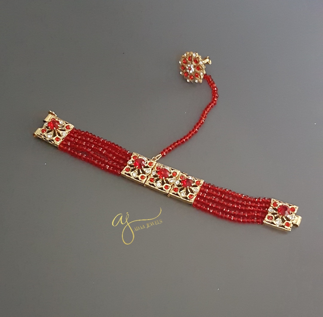 Indian Haath Phool Ek Angla Kada Bangle Bracelet Hyderabadi Jewellery ...
