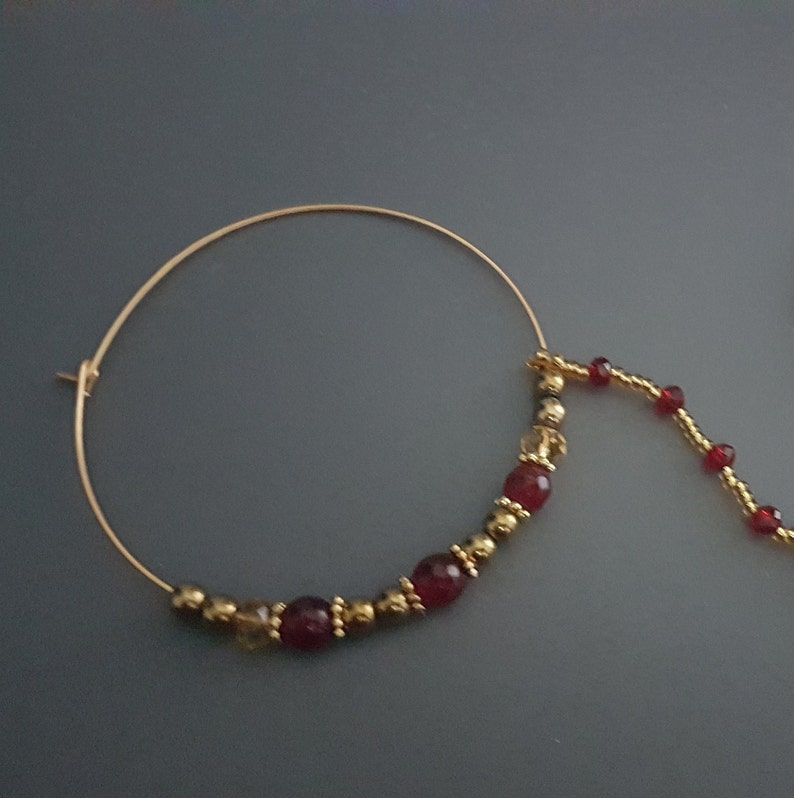 Indian nose ring nath chain bridal Jewelry sabyasachi nathni | Etsy