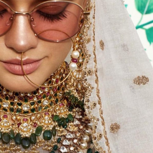 Indian Jewelry Nose Ring Nath Hoops Gold Plated Sabyasachi Etsy