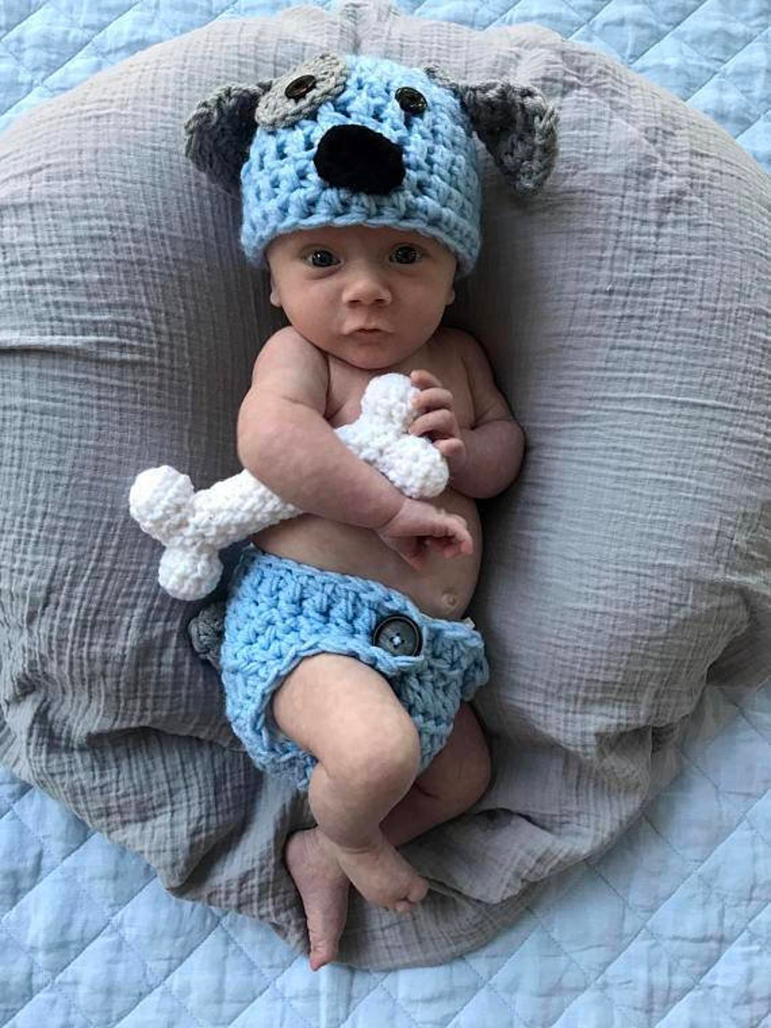 Baby Puppy Outfit Puppy Outfit for Baby Boys Crochet Dog Clothes Baby ...