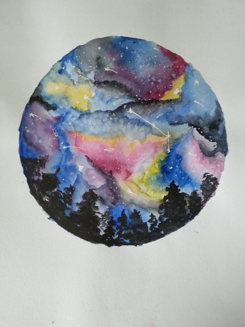 Zodiac Constellation Illustration, Watercolor Painting, Galaxy Art ...