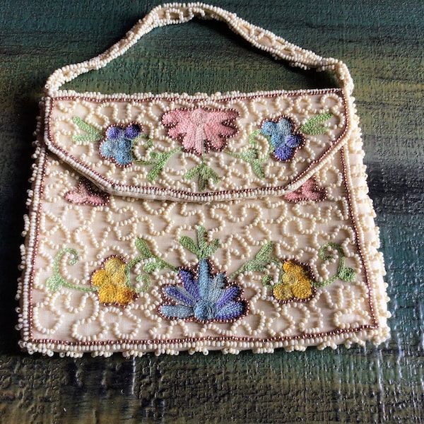 Vintage Beaded Bag - Etsy