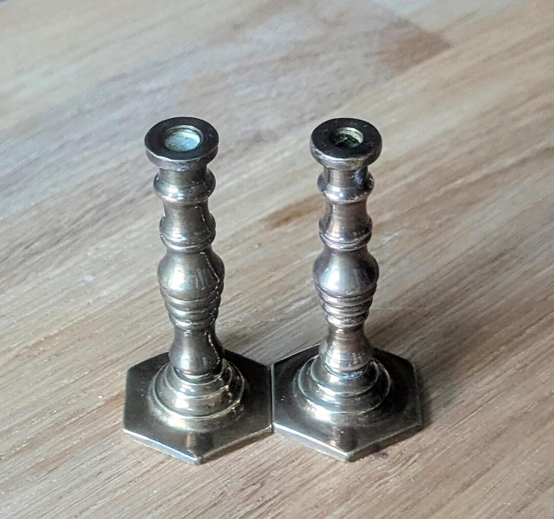 Miniature Brass Candlesticks - Etsy
