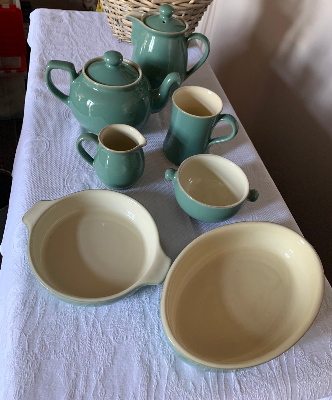 Denby Stoneware Manor Green - Etsy