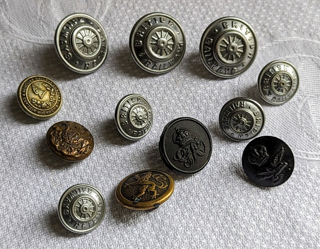 Vintage Uniform Buttons Collection - Etsy