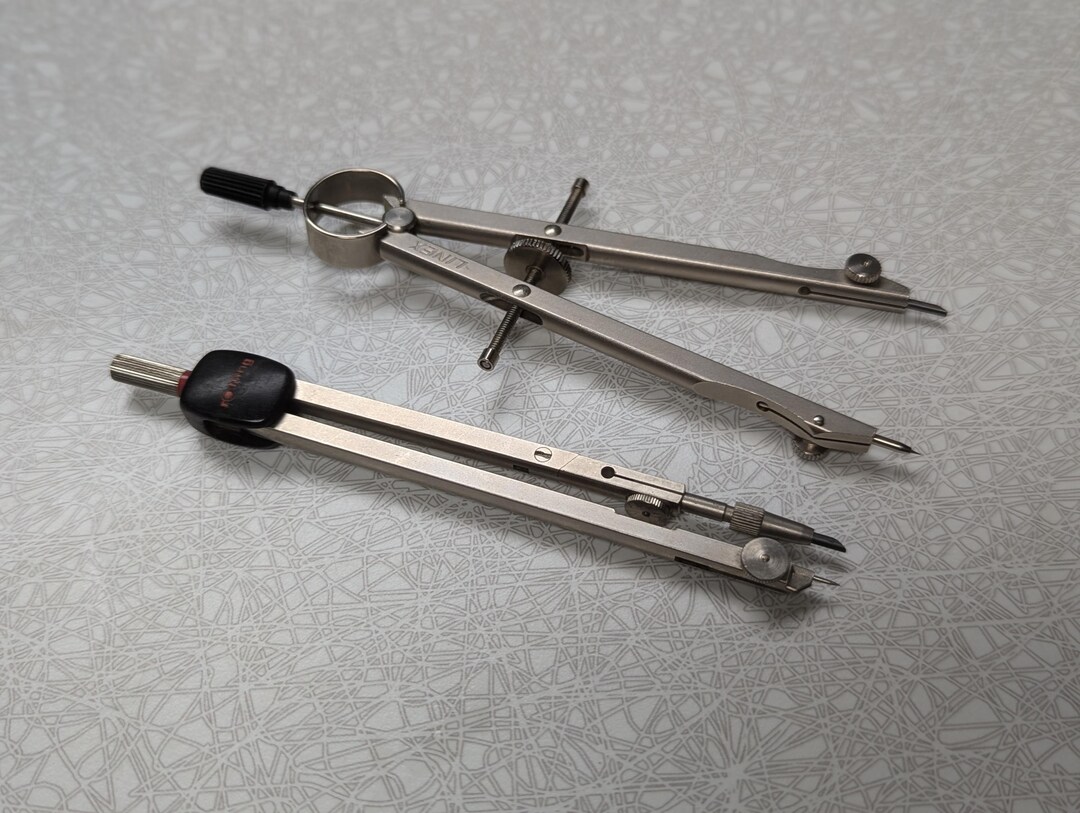 Set of Two Vintage Drafting Precision Compasses - Etsy