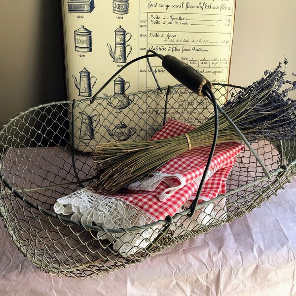 Rustic Wire Basket - Etsy