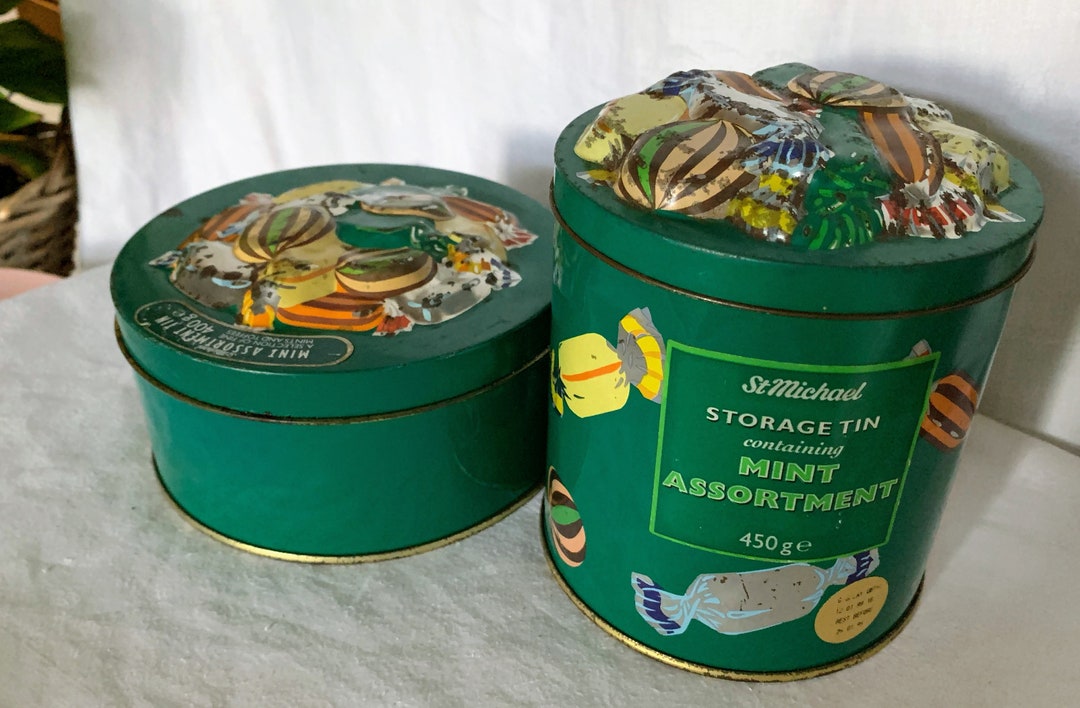 Vintage M & S Matching Sweet Tins X 2 - Etsy