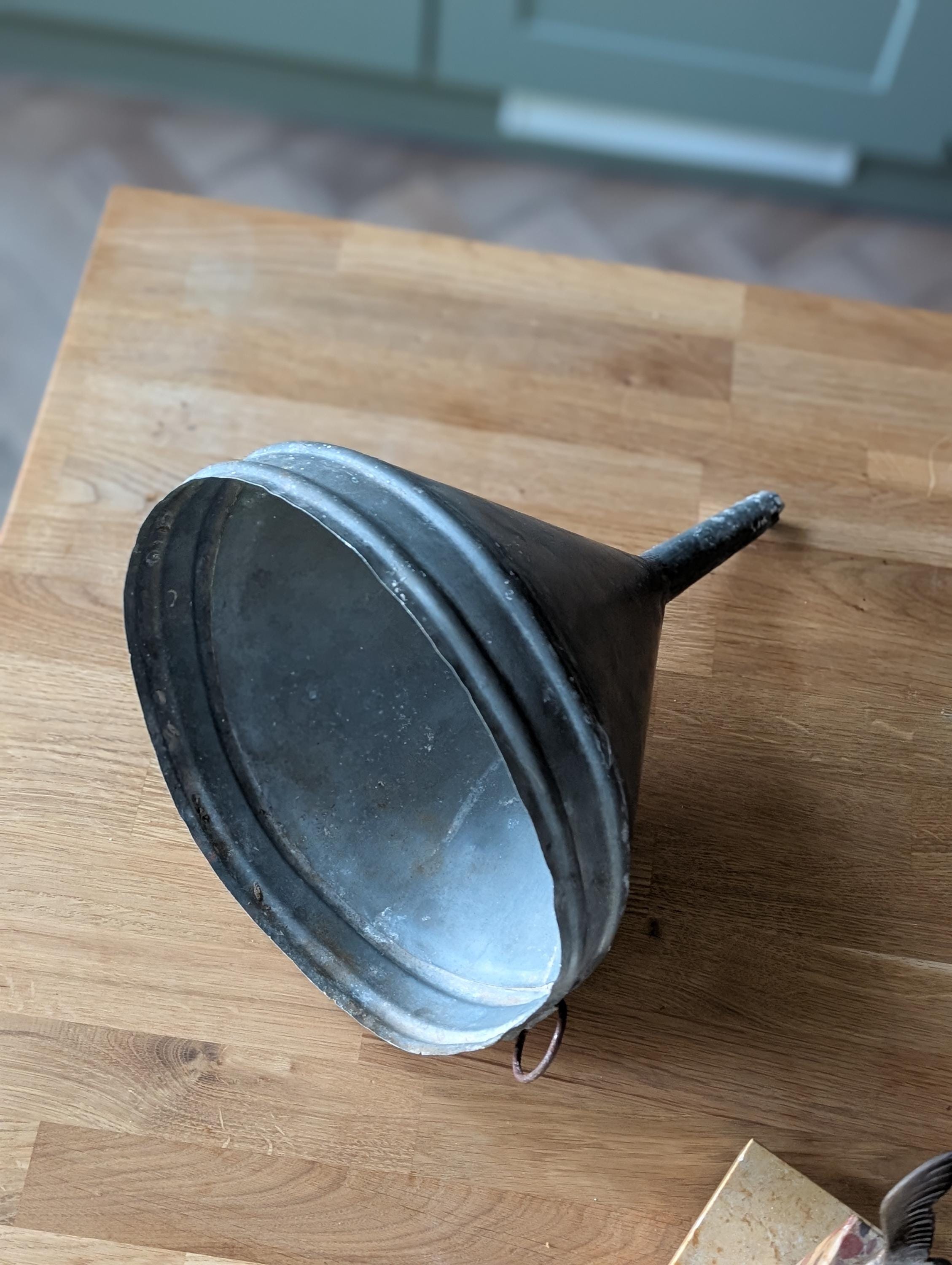 Vintage Large Metal Funnel - Etsy