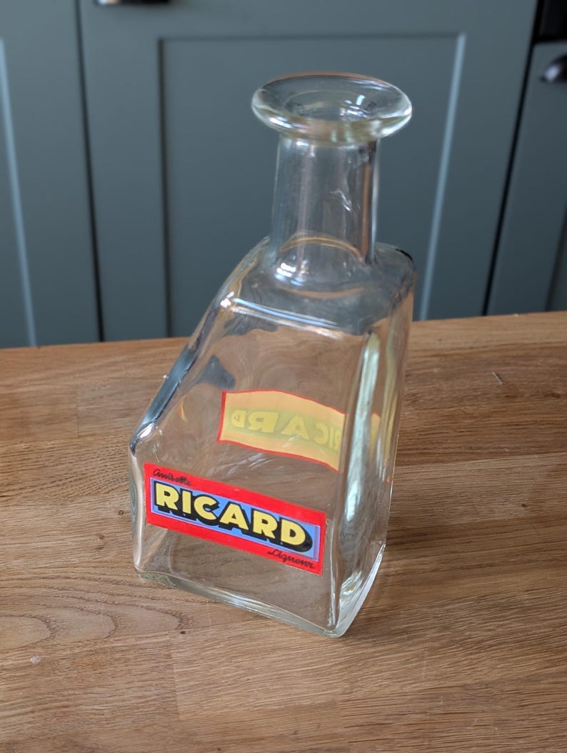 Ricard Anisette Glass Carafe Bottle - Etsy