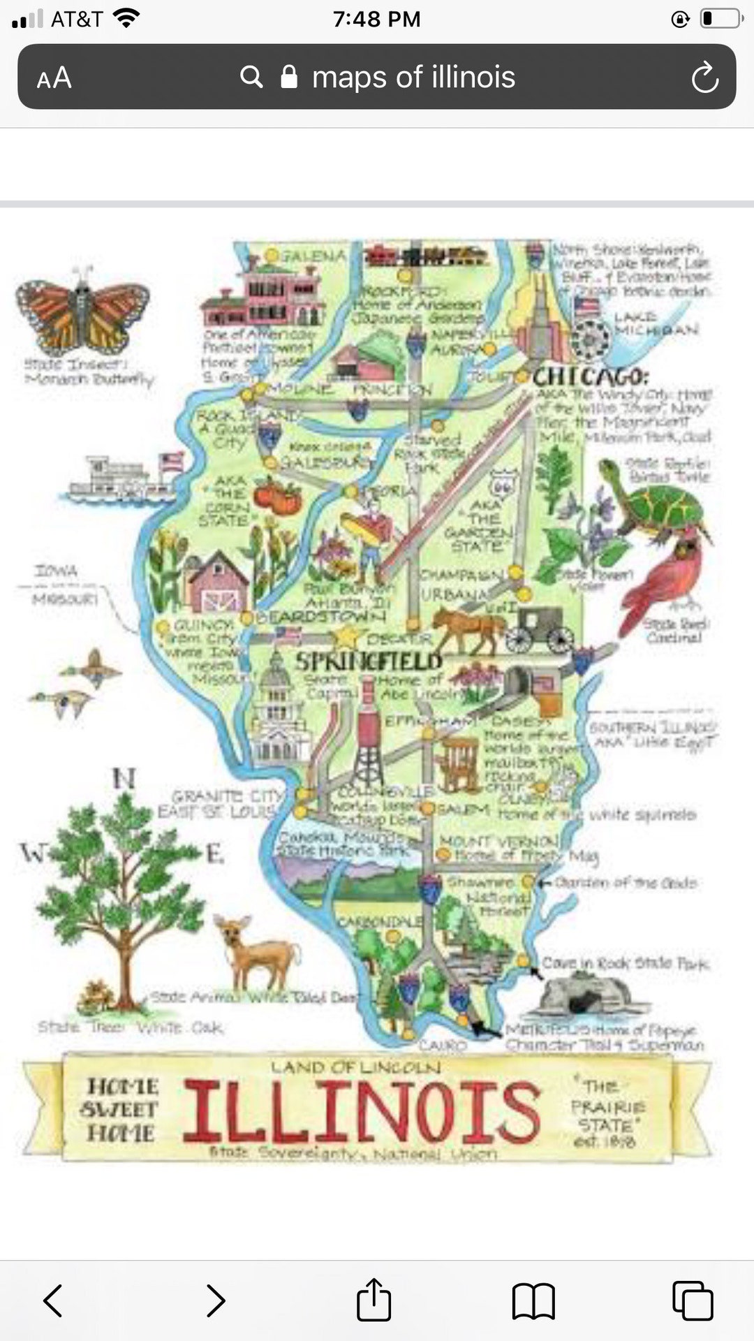 Illinois State Map - Etsy