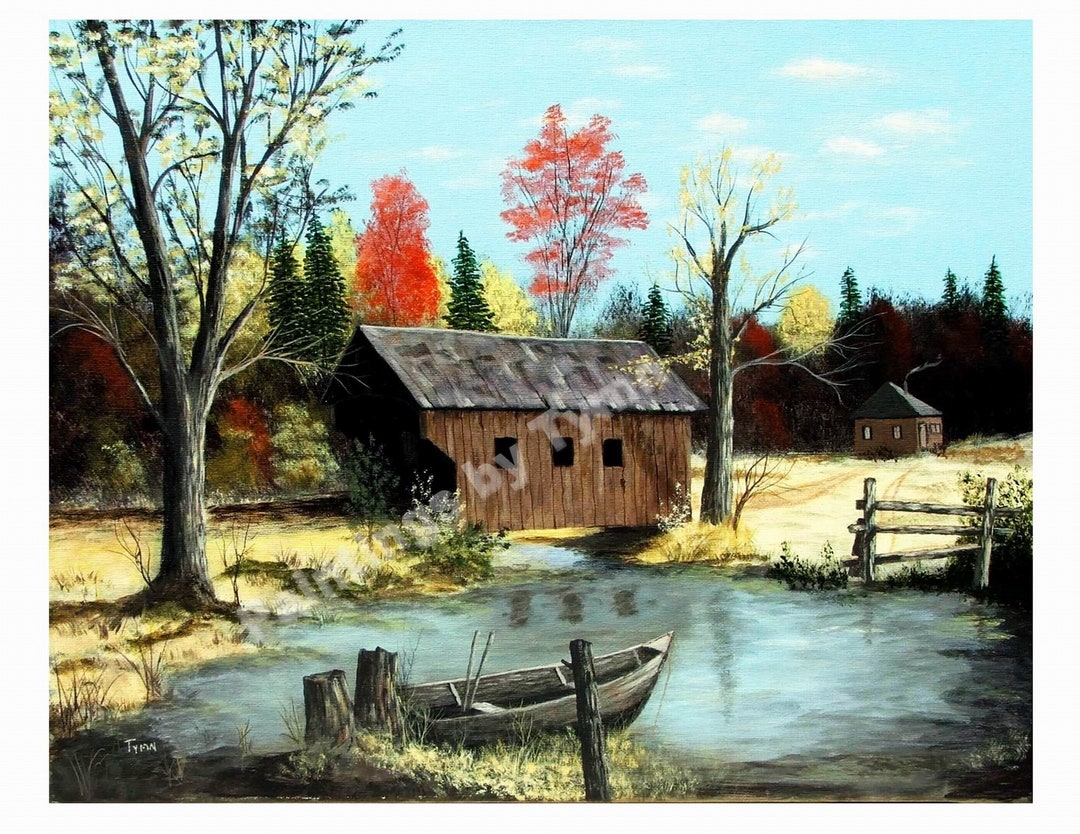 Paintings by Tymn - Covered Bridge - Print Created From My Original ...