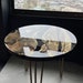 Black Gold Metallic Blush Side Table 23” With Hairpin Legs - Etsy