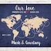 Long Distance Relationship Map, World Map, Deployment Gift ...