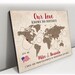 Long Distance Relationship Map, World Map, Deployment Gift ...