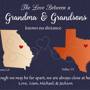 Grandma Gift, Long Distance Grandma Gift, Personalized Gift for ...
