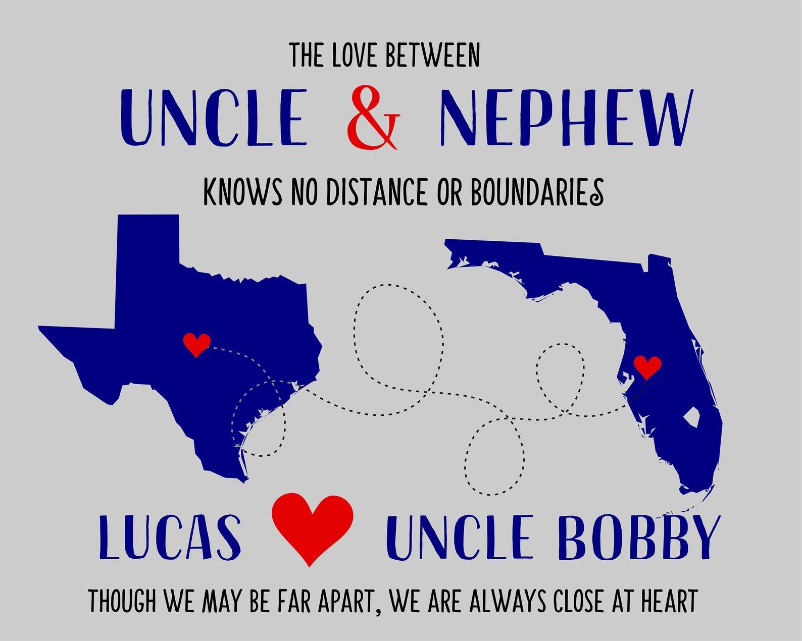 Gift for Uncle Long Distance Uncle Map Baptism Gift - Etsy