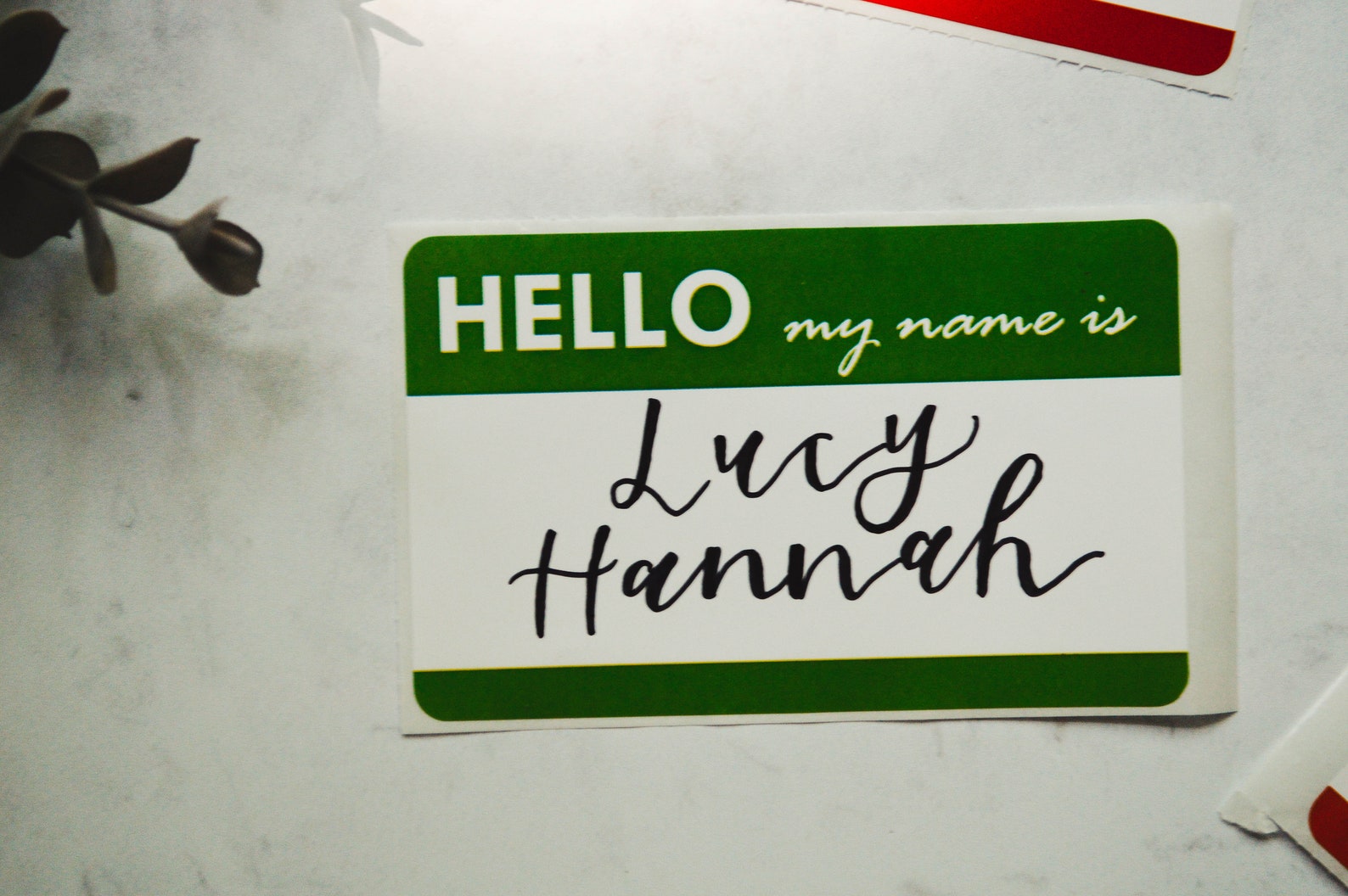 Hello My Name Is Sticker Custom Sticker Handlettered Etsy