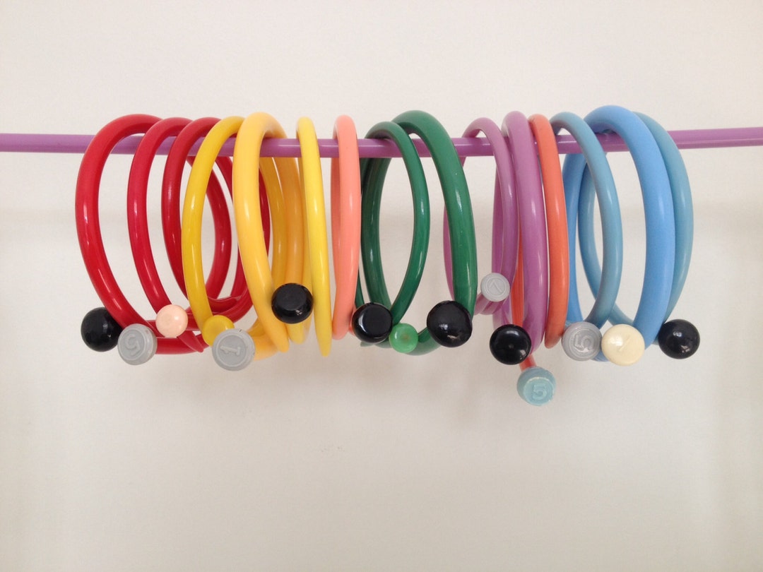 Custom Vintage Knitting Needle Bangle, Quirky Repurposed Plastic ...