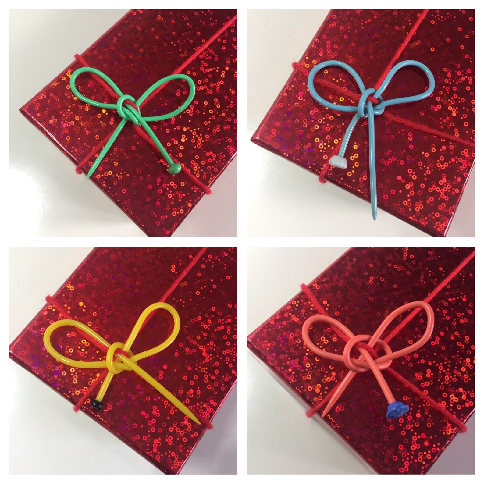 Quirky Gift Wrapping Accessory Knitting Needle Bow Retro Etsy Polska quirky-gift-wrapping-accessory-knitting-needle-bow-retro-etsy-polska