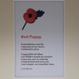 Red Poppies Poem - Etsy