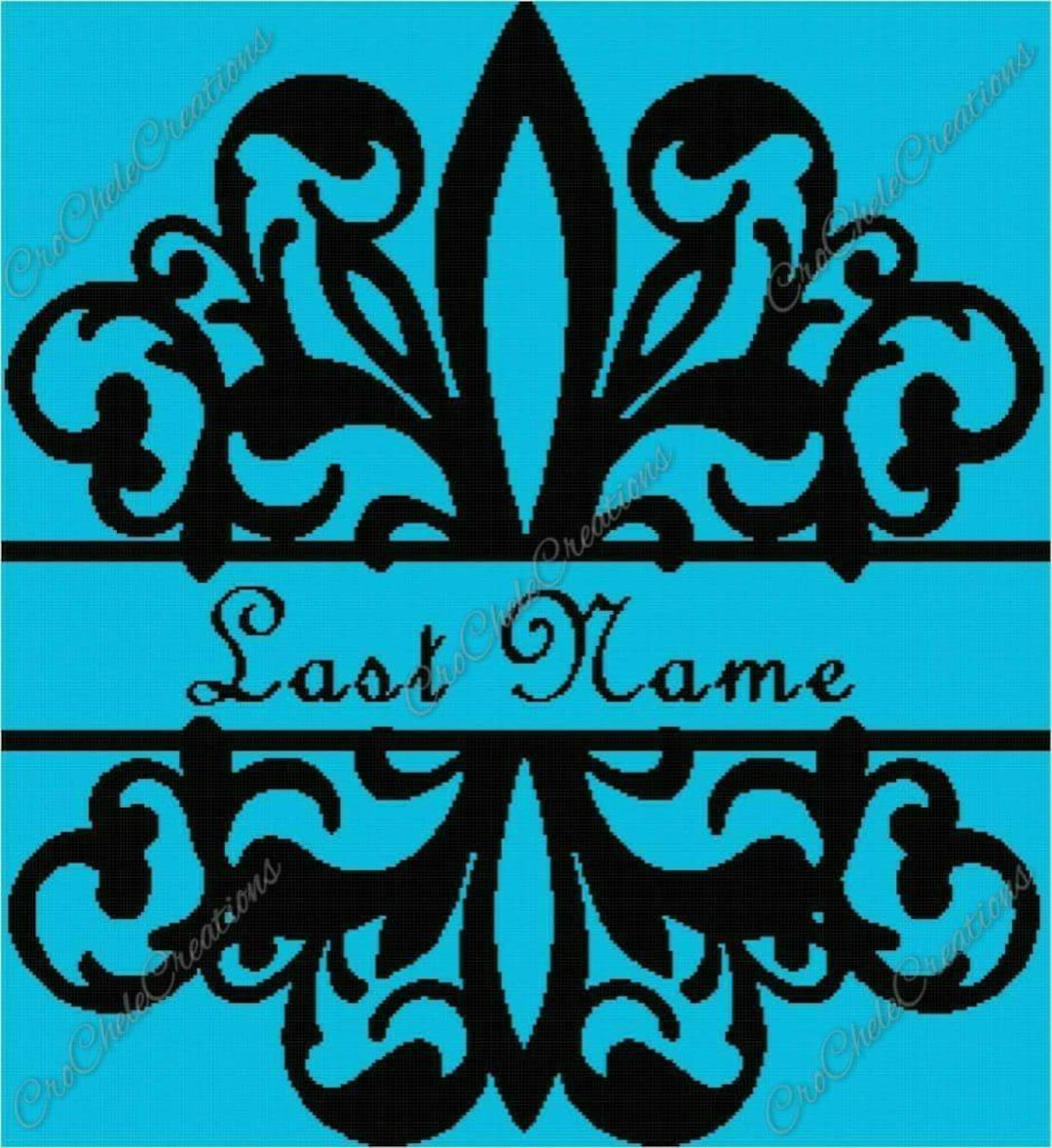 Filigree & Name Graphgan**custom** 300x327**pattern Only**pdf File ...