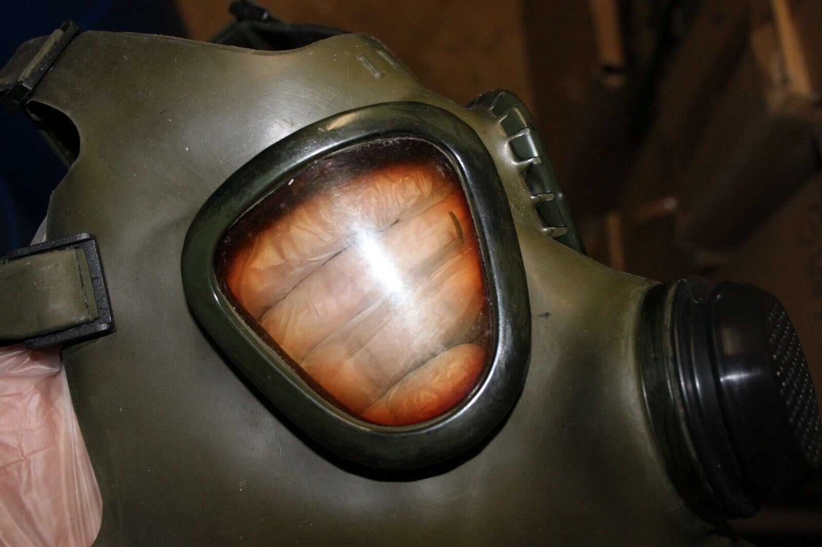 Military Romanian M74 Full Face Gas Mask W 40mm Filter & Carry Bag NATO ...