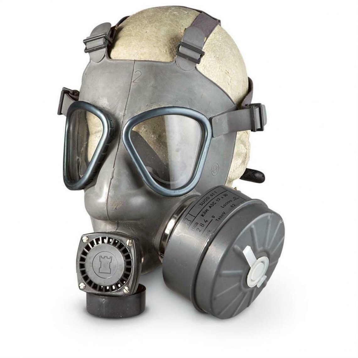 USED Finnish Military M61 Gas Mask Full Face Adult W/60mm Filter ...