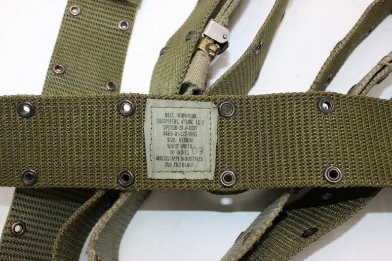 US Military Usmc Pistol Web Belt W/ Black LC2 Quick Release - Etsy