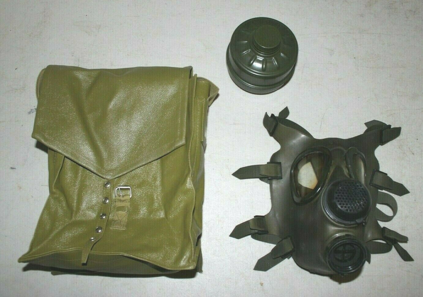 Military Romanian M74 Full Face Gas Mask W 40mm Filter & Carry Bag NATO ...