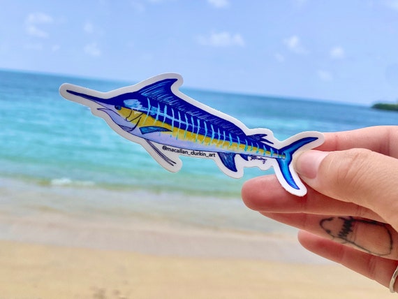 4 Blue Marlin Sticker | Etsy