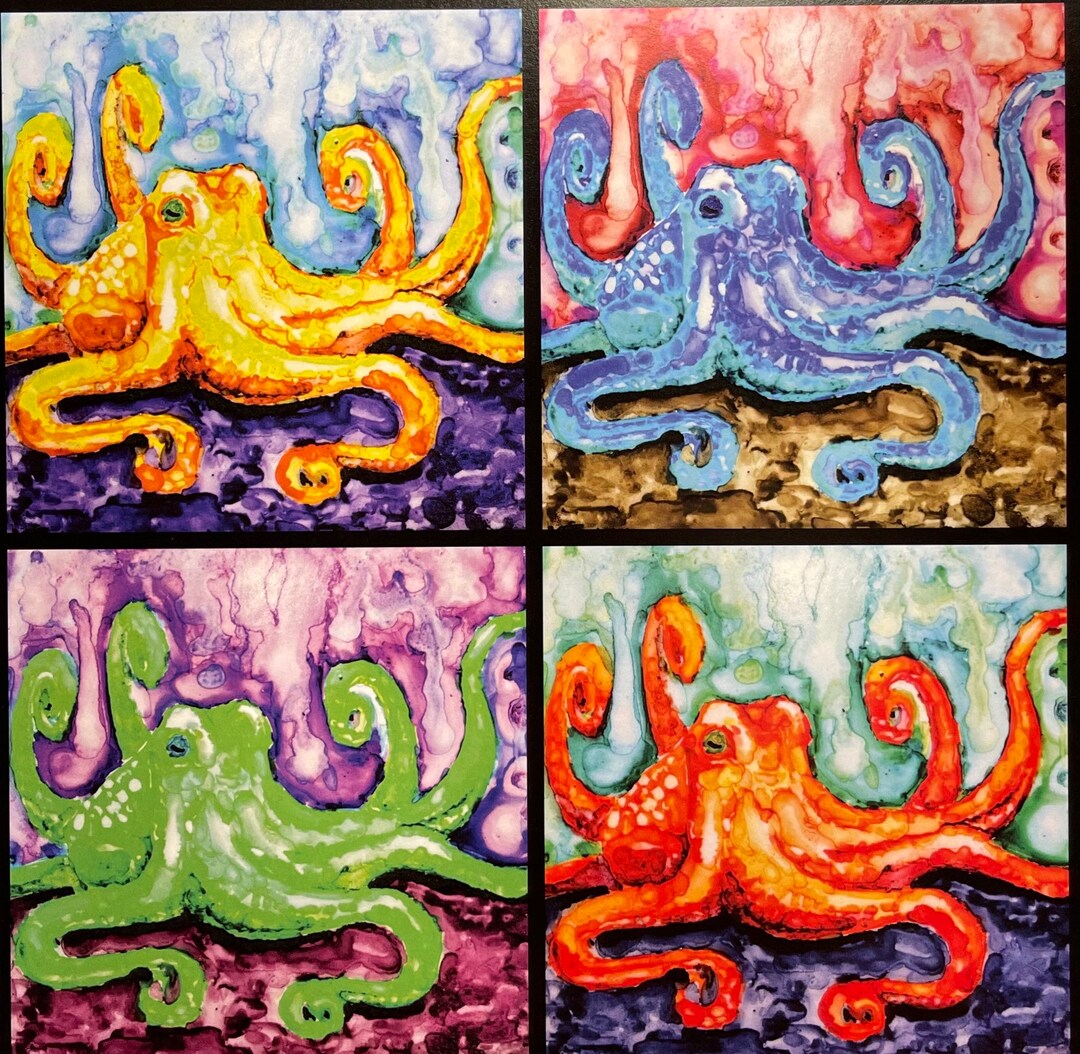 8x8 inch Octopus Fine Art Print - Etsy Österreich