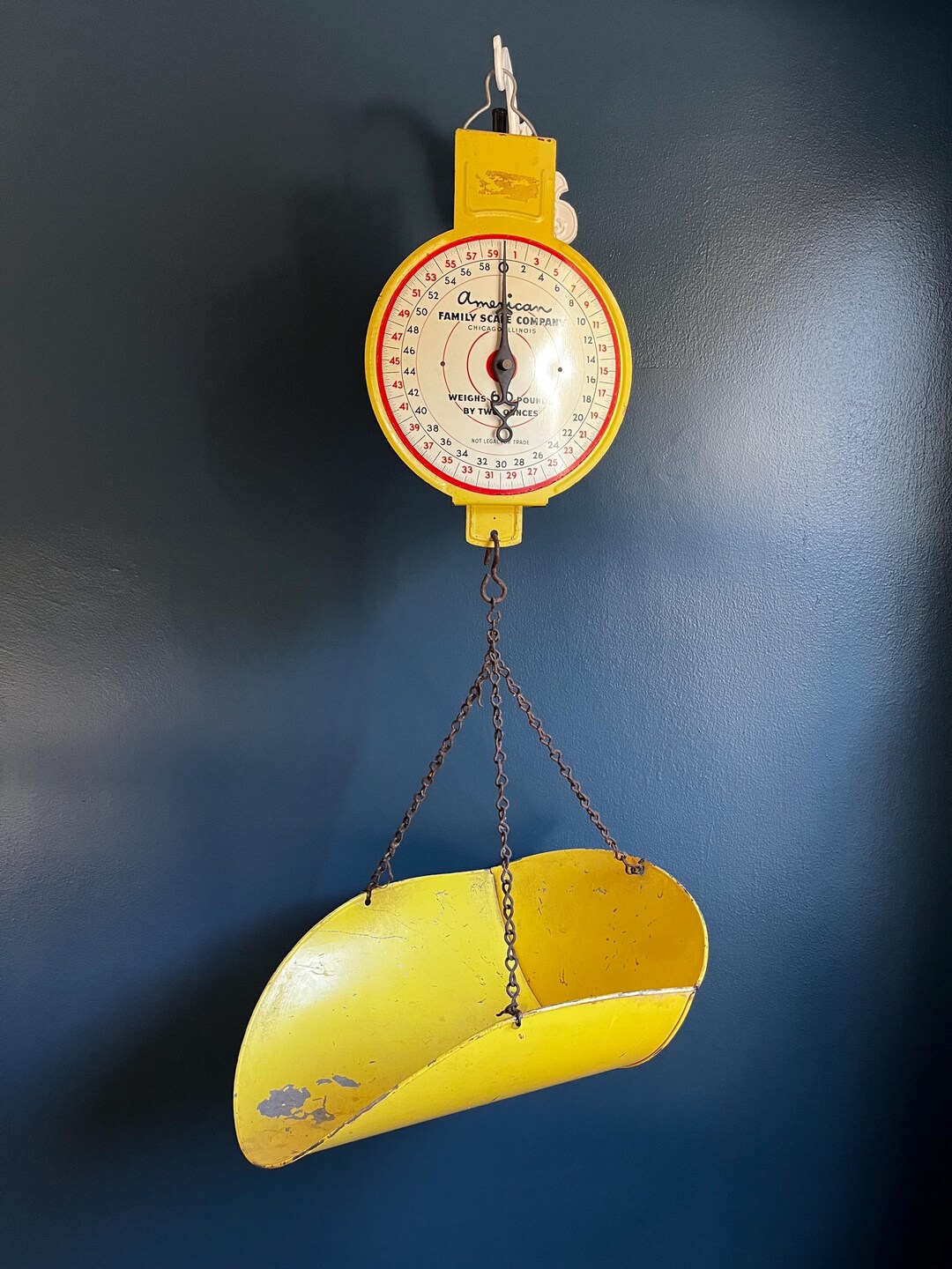 Vintage Yellow Hanging Scale - American Family Scale Company - Etsy