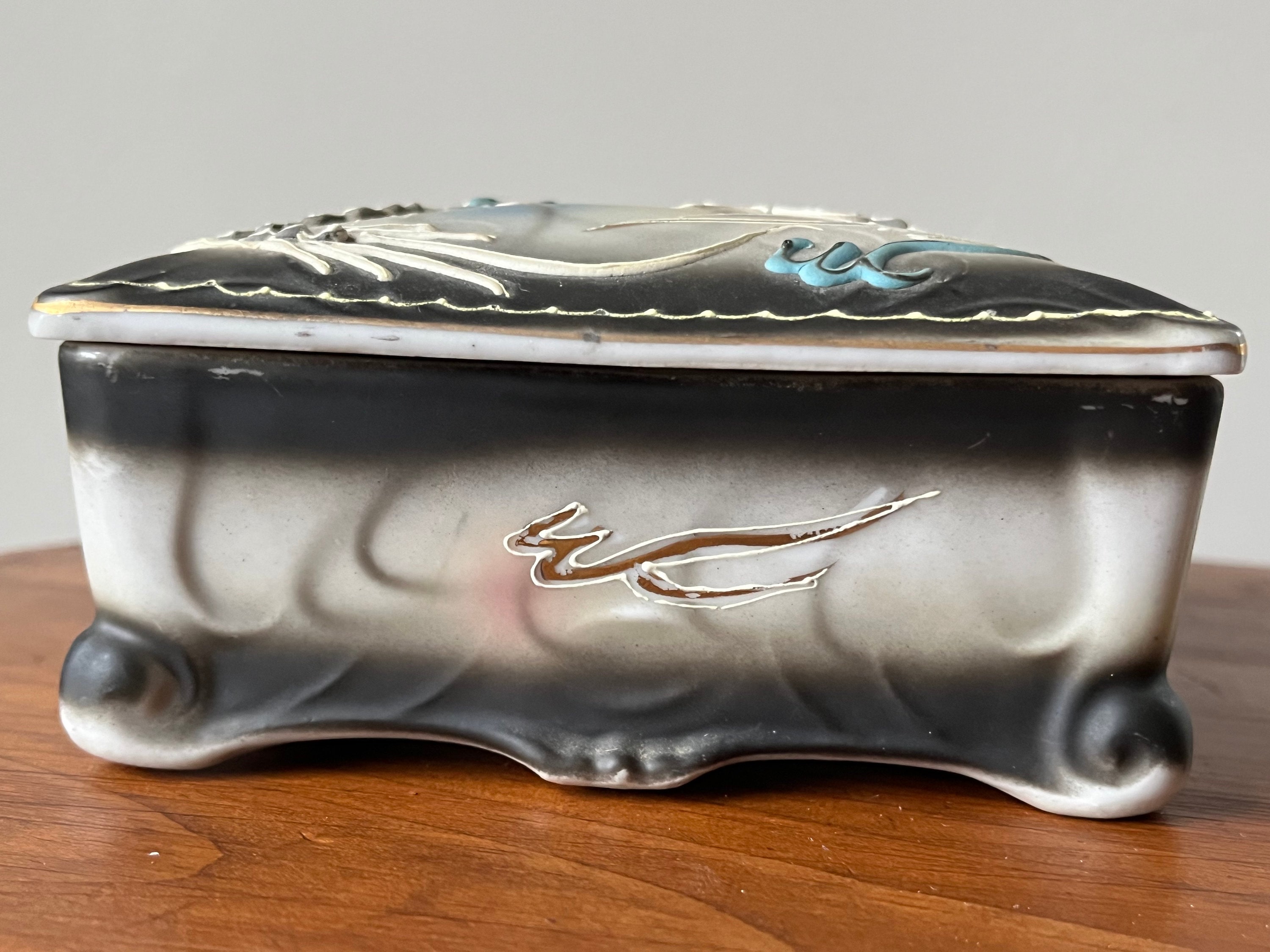 Moriage Dragonware Lidded Box With Nesting Trays - Etsy