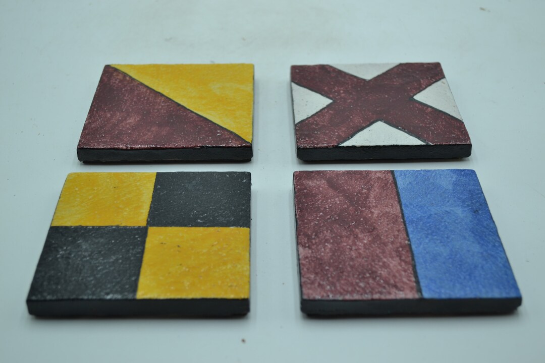 Nautical Coasters With Ship Flags - Etsy