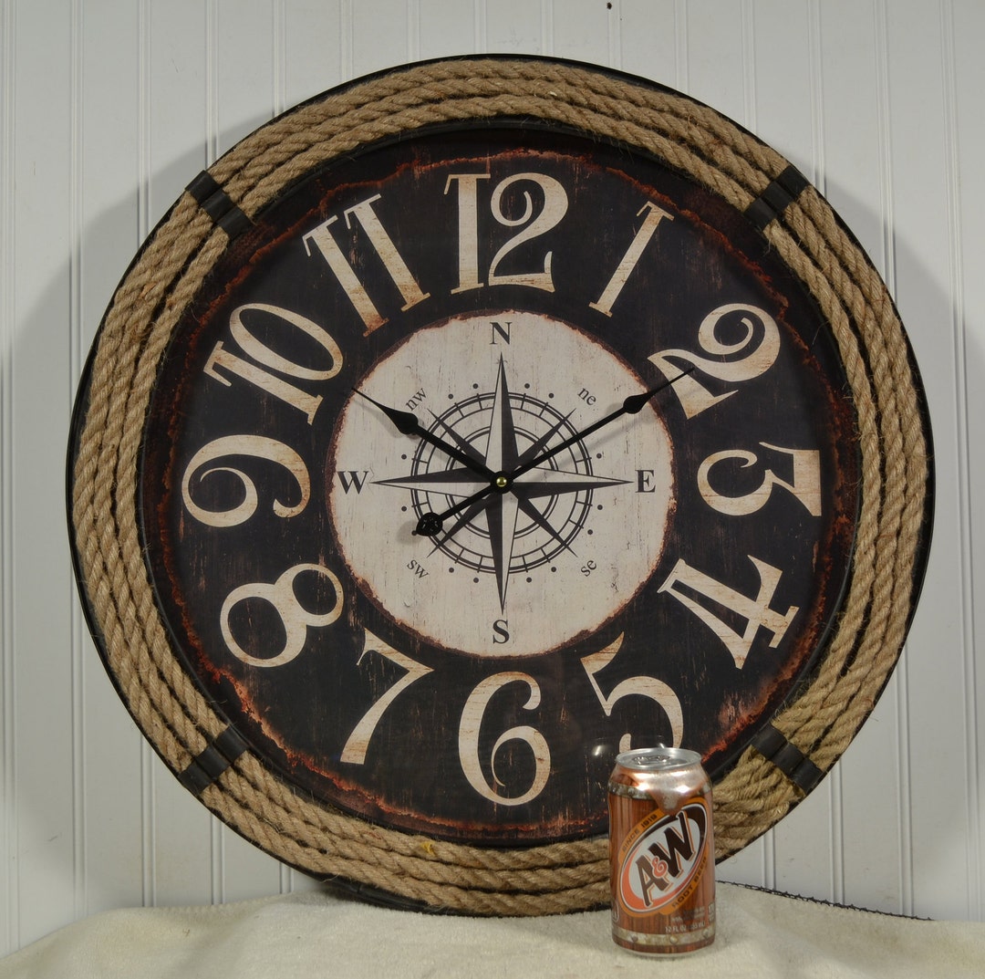 Compass Rose Clock - Etsy
