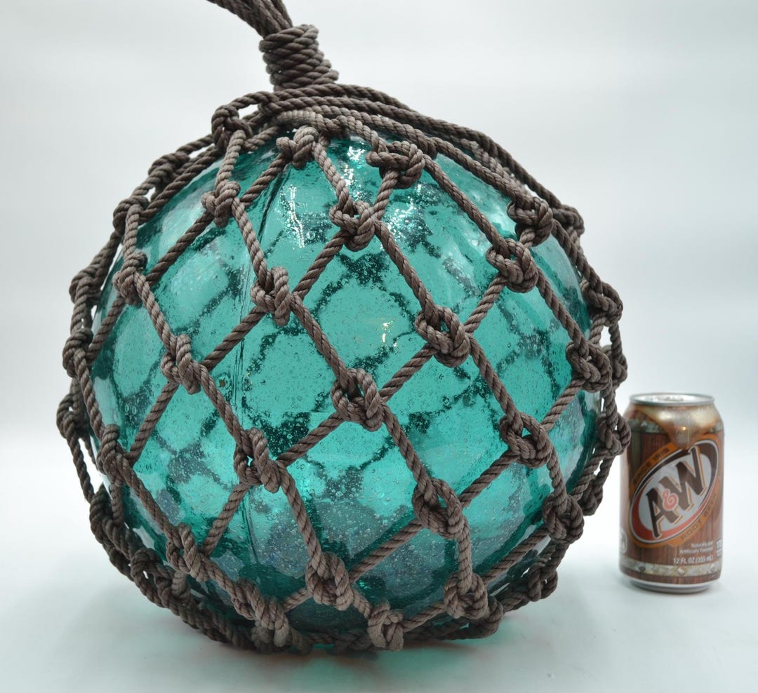 Vintage Glass Fishing Float in Turquoise Champagne - Etsy