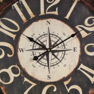 Compass Rose Clock - Etsy