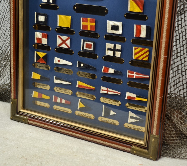 Nautical Flag Shadow Box - Etsy