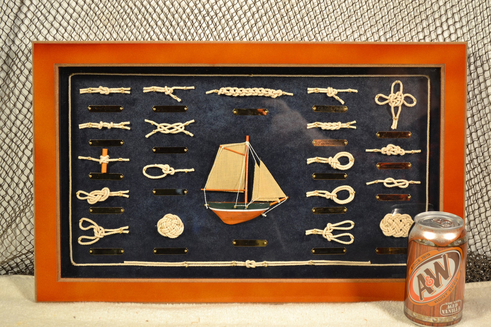 Nautical Knot Board with Ship | Etsy